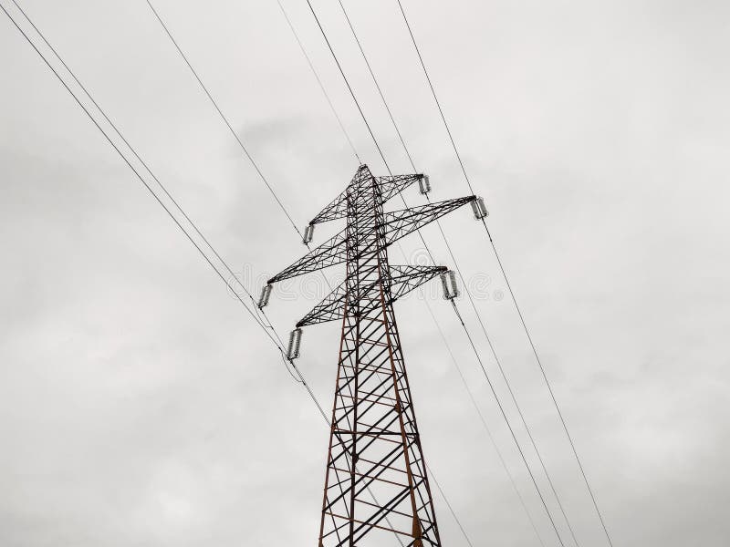 Electricity Pole in Romania. Power Concept Stock Photo - Image of ...