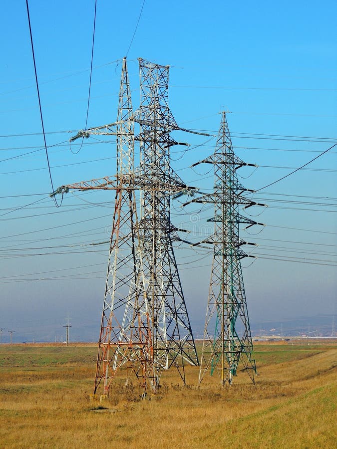 Electricity poles stock photo. Image of grass, poles - 80723214