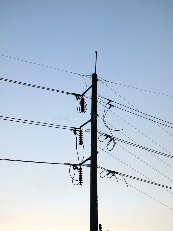 Electricity Post at Thailand Stock Image - Image of electrical ...