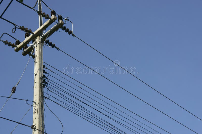 Electricity post stock image. Image of post, outdoor - 17210231