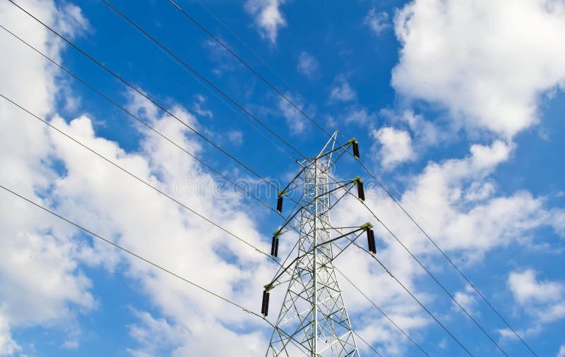 Electricity post stock image. Image of line, tower, energy - 22398691