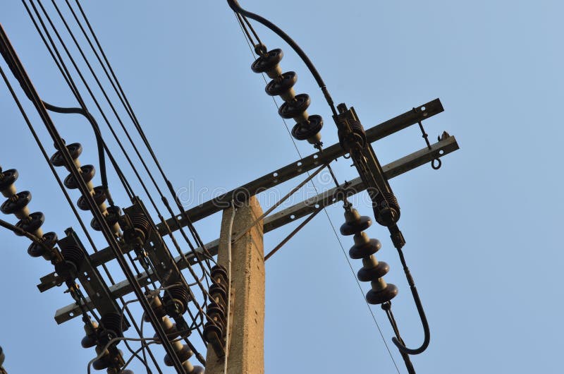 Electricity post stock image. Image of post, distribution - 74869465