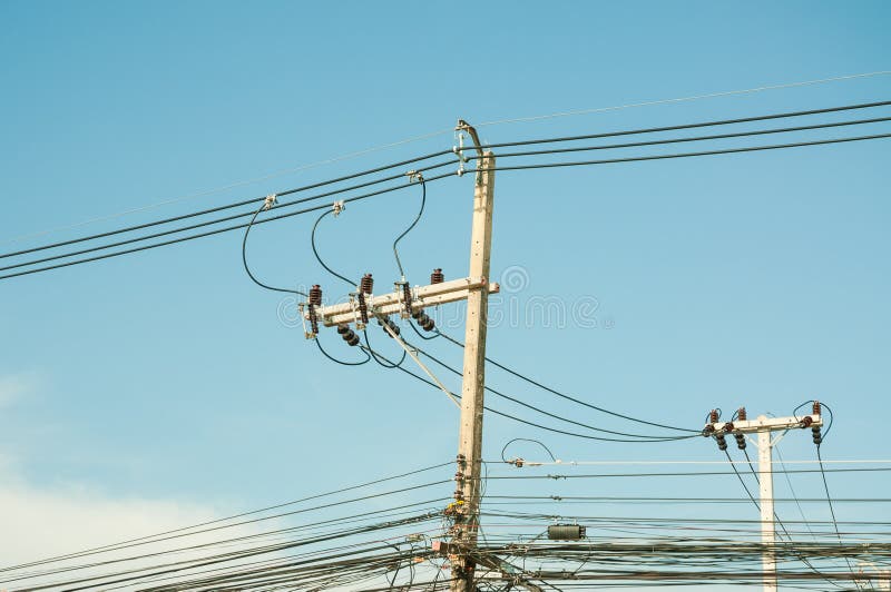 Transformer on Electric Post Stock Photo - Image of conductor, post ...