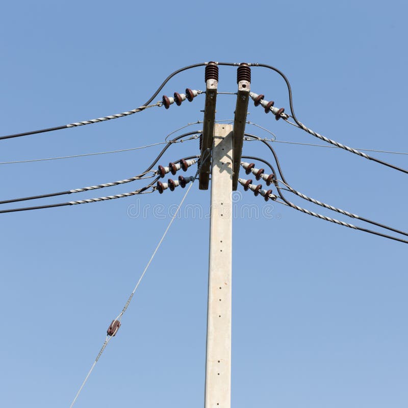 Electricity post stock image. Image of electricity, supply - 53663125
