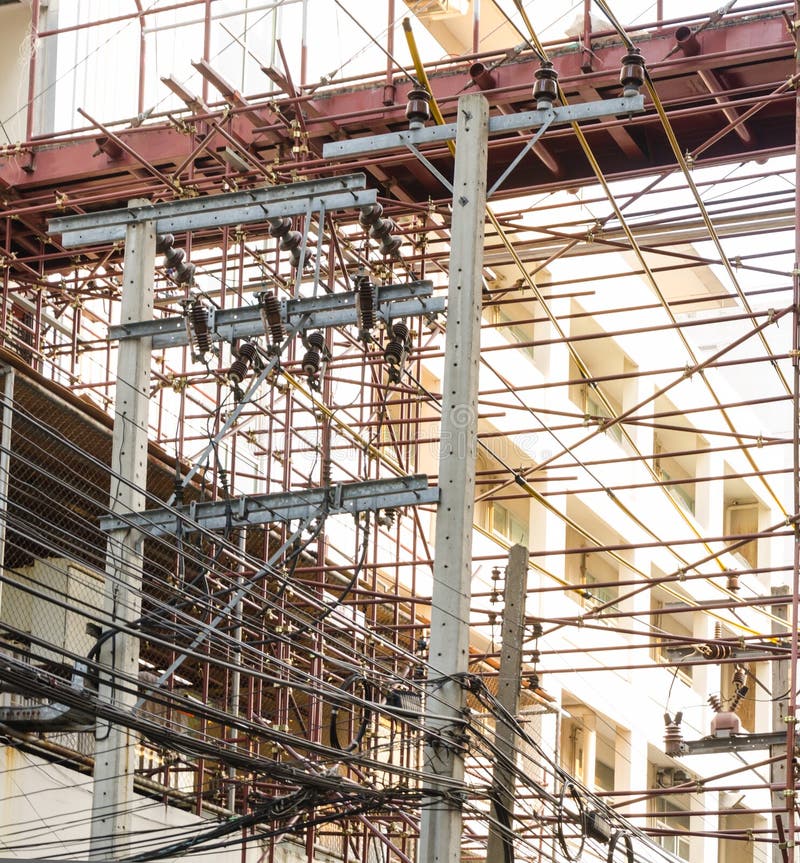 Electricity post stock image. Image of equipment, outdoor - 38725053