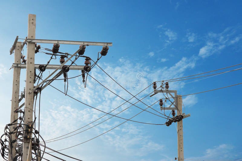 Electricity post stock image. Image of electricity, electric - 57023237