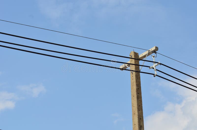 Electricity post stock image. Image of pressure, ways - 31669291