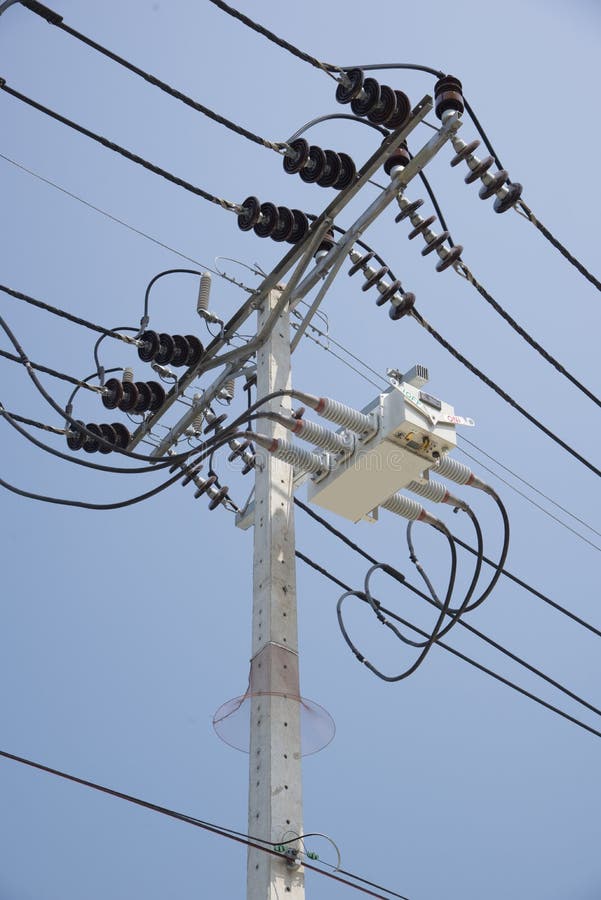 Electricity post stock image. Image of energetic, line - 69214095