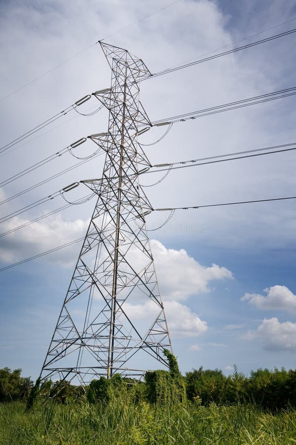 High Voltage Transmission Towers Stock Photo - Image of line, pole ...
