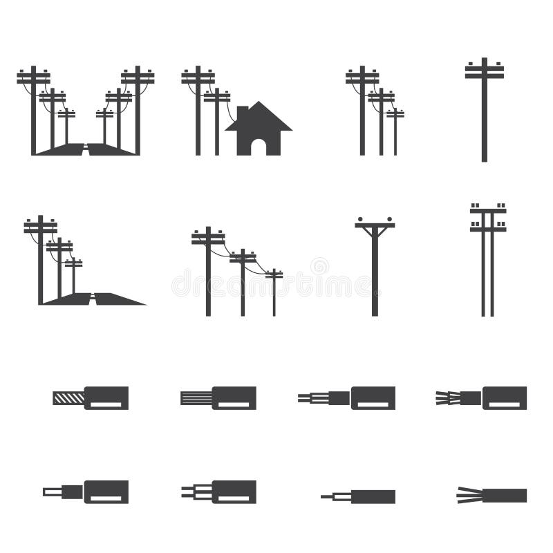 Electricity post icon stock vector. Illustration of post - 62130984