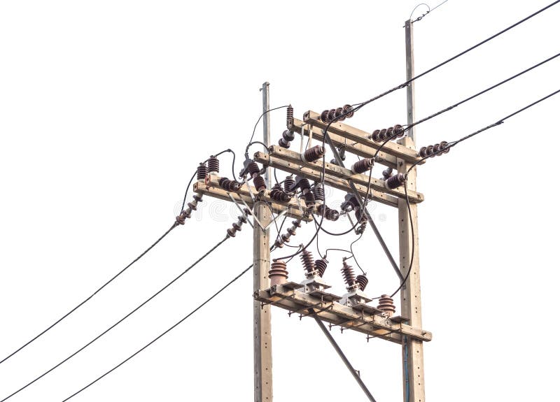 Volt Wiring Electricity Post Stock Image - Image of danger, metal: 55956419