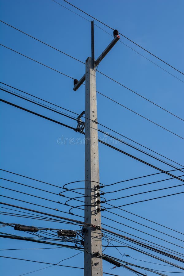 Electricity post stock photo. Image of electrical, grid - 50024340