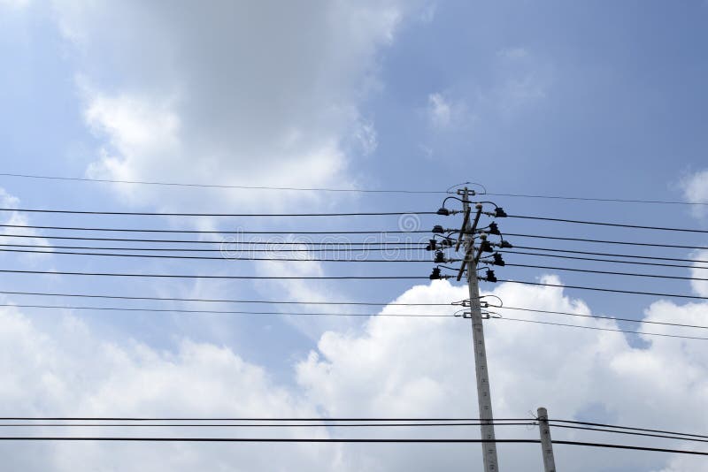 Electricity post stock image. Image of high, network - 55587479