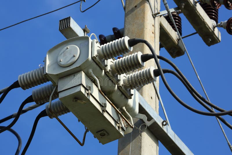 Electricity post stock image. Image of industrial, supply - 94866065