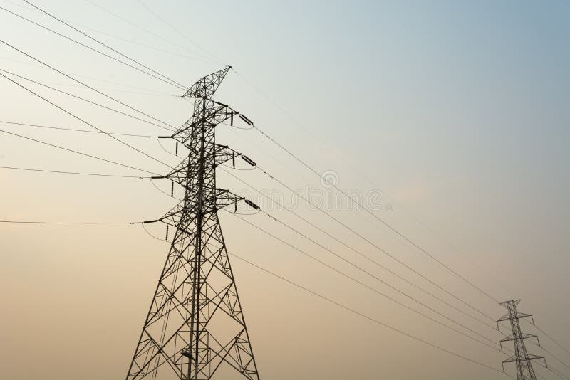 Electricity post stock photo. Image of infrastructure - 179586560