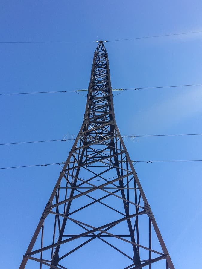 Electricity post tower stock photo. Image of power, station - 130219224