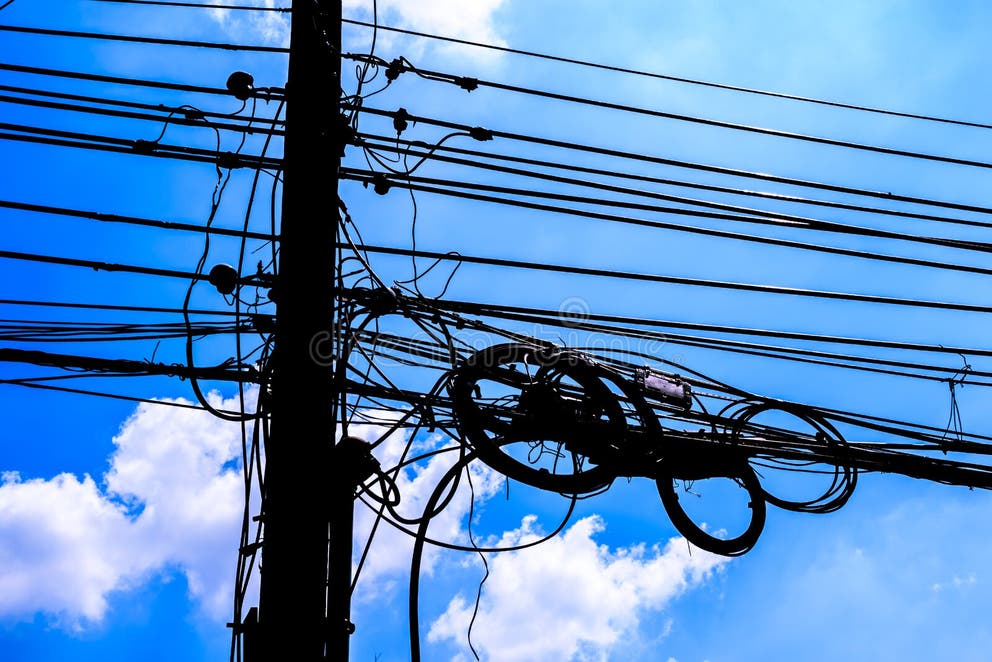 Electricity post stock photo. Image of cable, distribution - 36788744