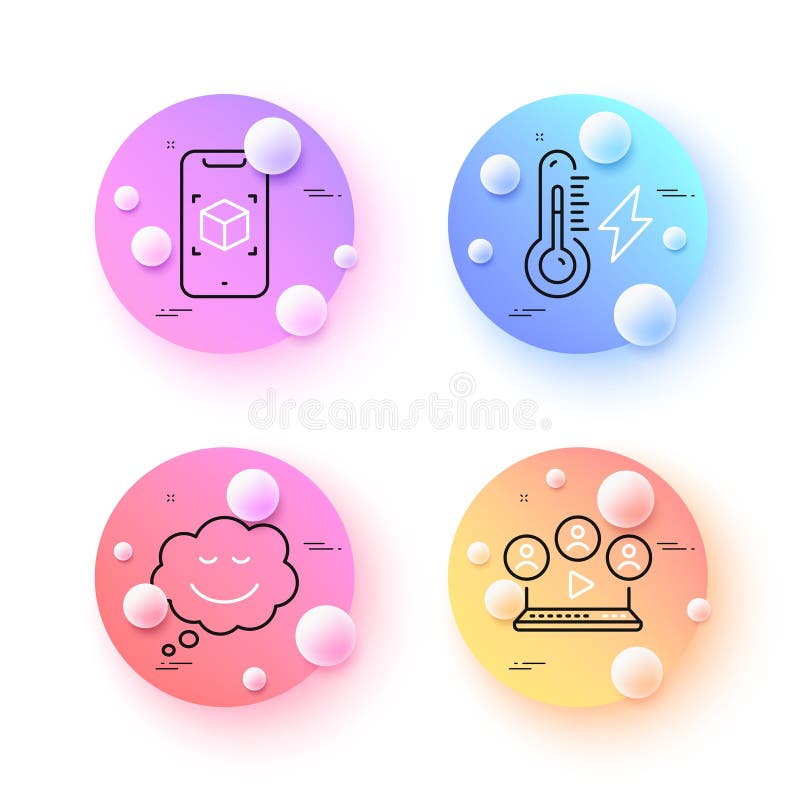 Electricity Power, Augmented Reality and Video Conference Minimal Line ... Electricity Power, Augmented Reality and Video Conference Minimal Line ...