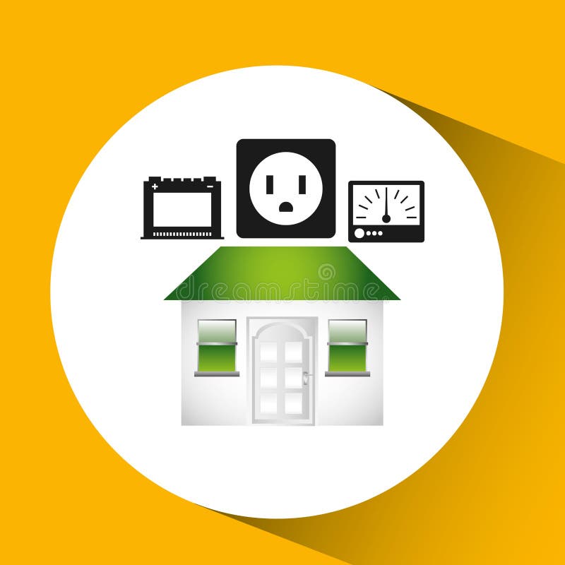 Electricity power icon stock illustration. Illustration of home - 74213359