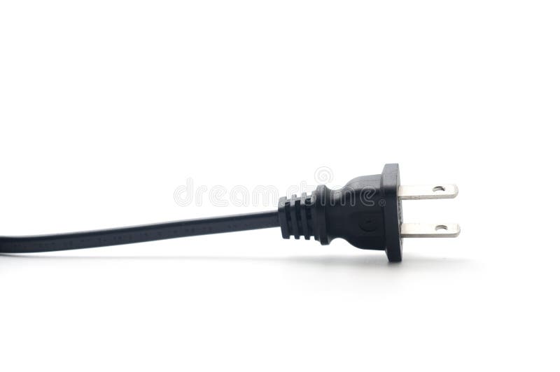 Electricity Power Plug on a White Background Stock Photo - Image of ...