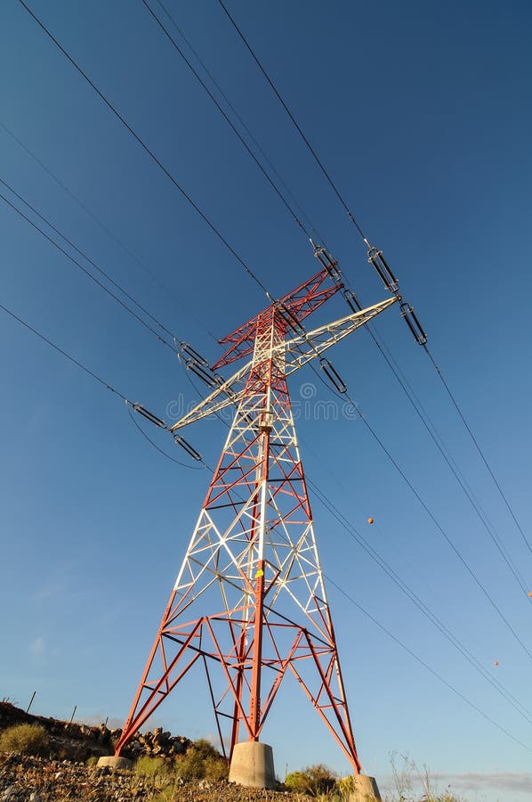 Electricity Power Pylon stock image. Image of voltage - 44964753