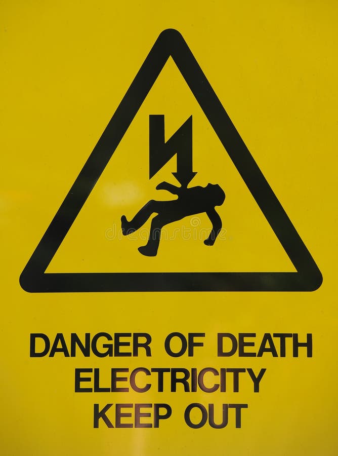 Electricity power sign stock photo. Image of cable, electricity - 18335238