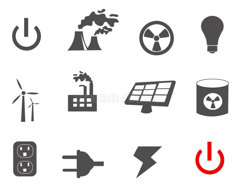 ELECTRICITY and Power Vector Stock Vector - Illustration of recycling ...