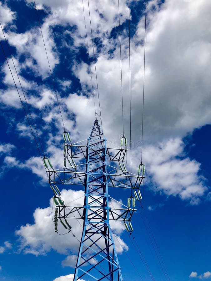 Electricity Powerline Network Stock Image - Image of energetic ...