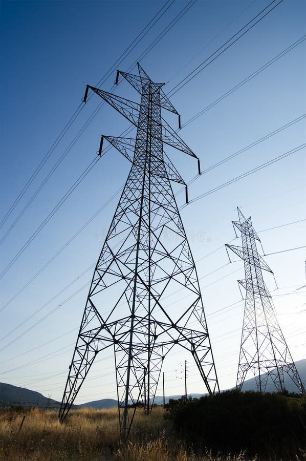 Electricity Pylon stock image. Image of shape, blue, structure - 11790441