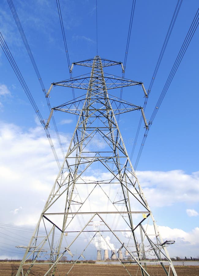 Electricity pylon stock photo. Image of outdoors, tower - 13829132