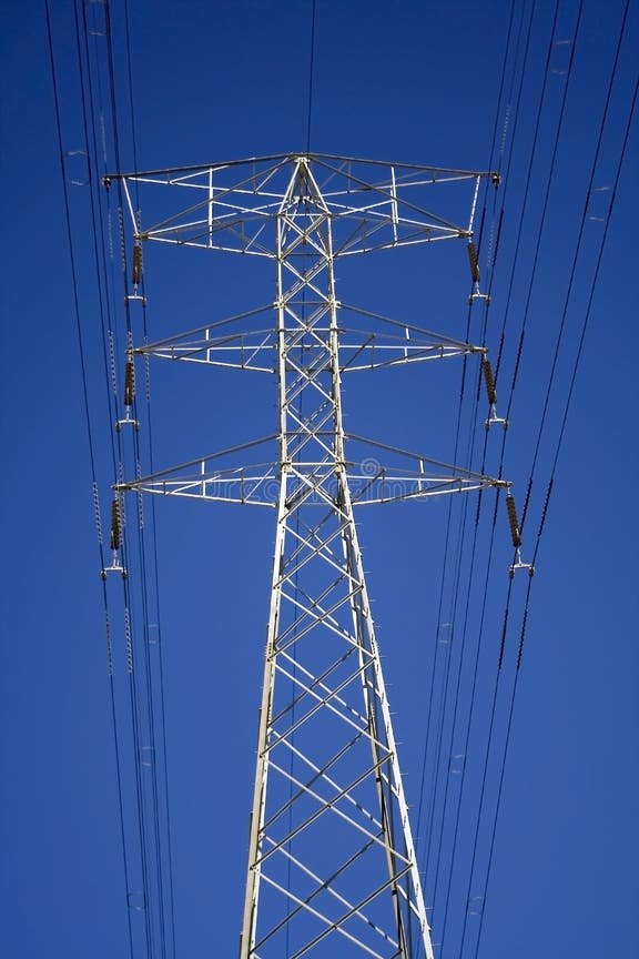 Electricity pylon stock photo. Image of silver, hazard - 4650184