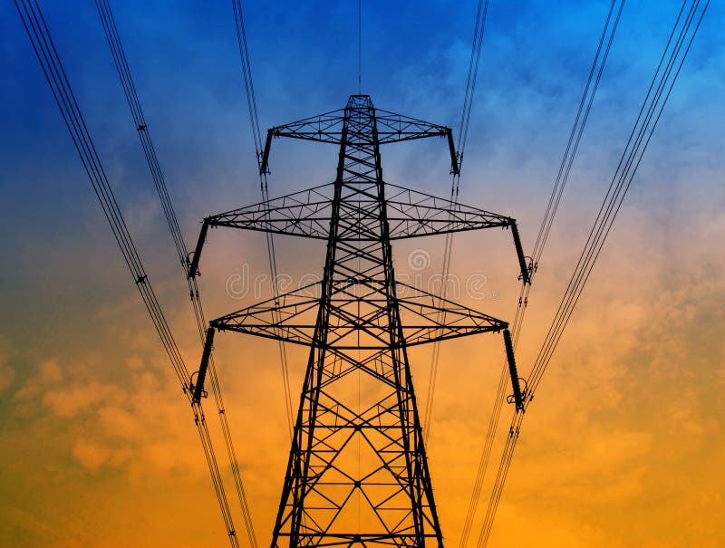 Electricity pylon stock image. Image of clouds, abstract - 6856535