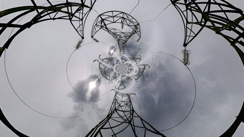 Electricity Pylon Abstract Grey Art Stock Photo - Image of abstract ...