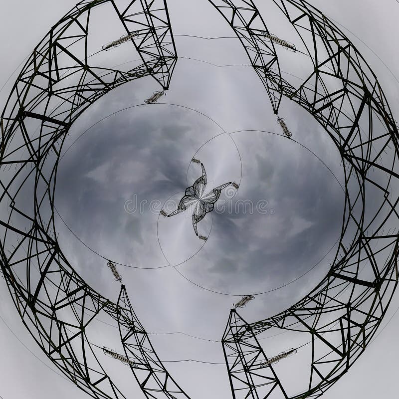 Electricity Pylon Abstract Grey Art Stock Photo - Image of electricity ...