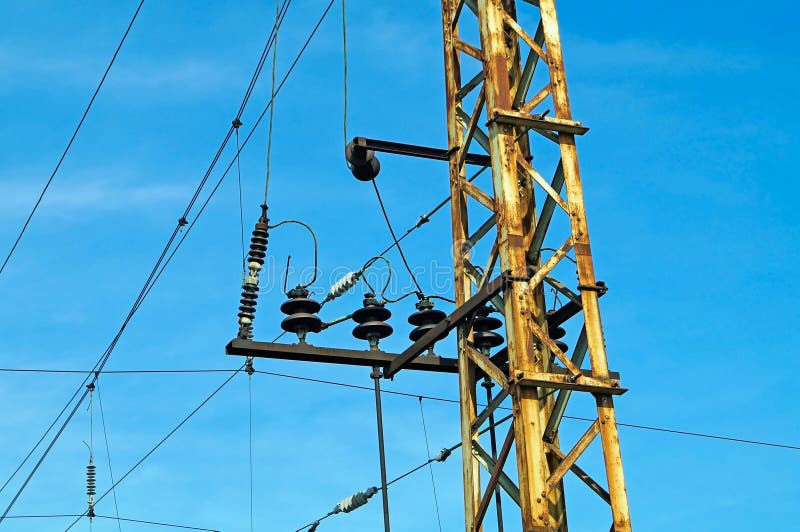 Electricity Pylon and Street Light Stock Photo - Image of wire, aerial ...