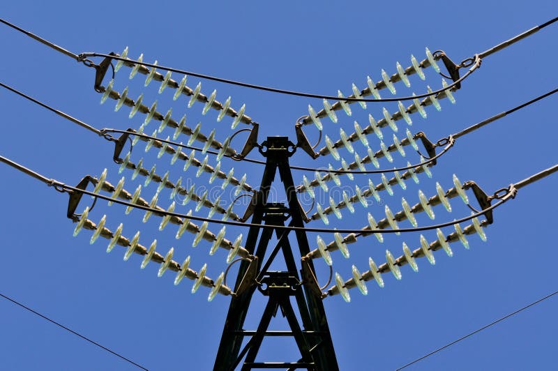 Structure of an Electricity Pylon Stock Image - Image of environment ...