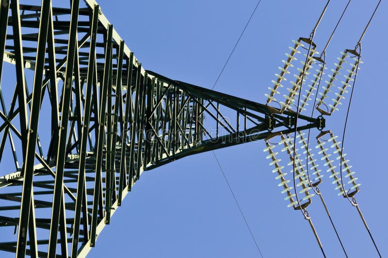 Structure of an Electricity Pylon Stock Image - Image of environment ...