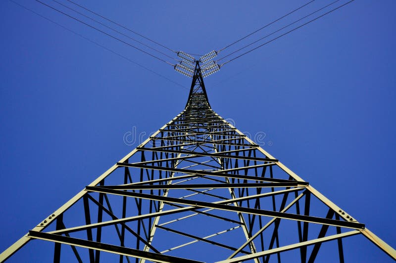 Structure of an Electricity Pylon Stock Image - Image of tecnology ...
