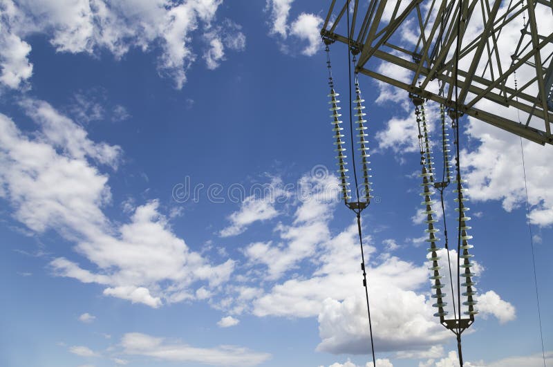 Electricity Pylon High Voltage Power Line on the Background of the ...