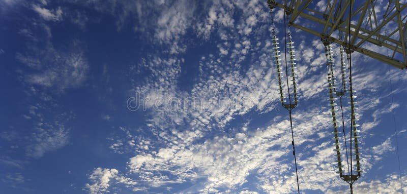 Electricity Pylon High Voltage Power Line on the Background of the ...