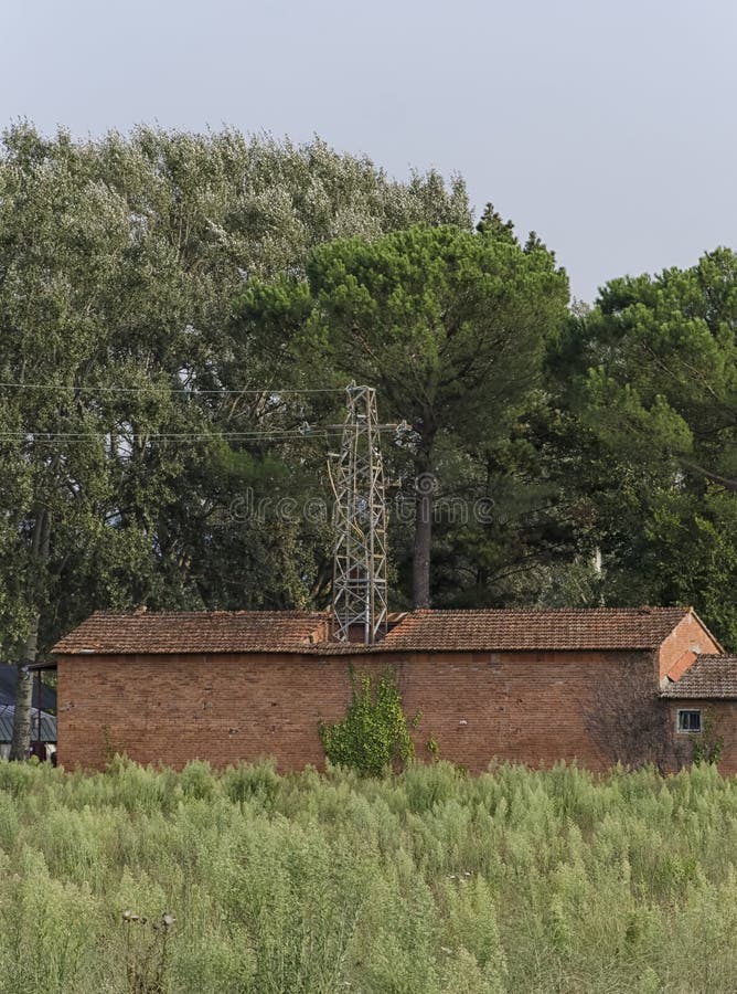 Electricity Pylon Out from the Roof Stock Photo - Image of pylon ...