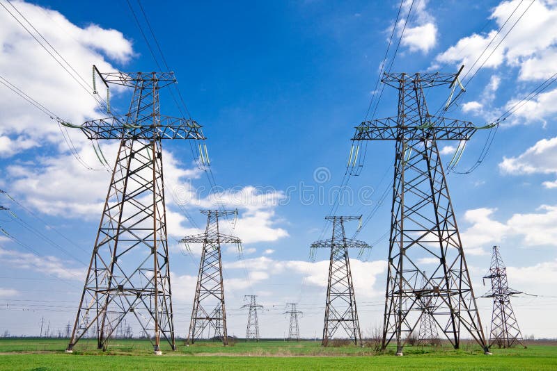 Electricity pylon or tower stock image. Image of technology - 8956791