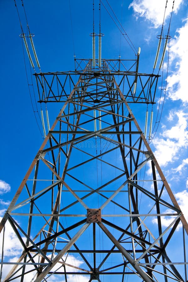 Electricity pylon or tower stock photo. Image of frame - 8989652
