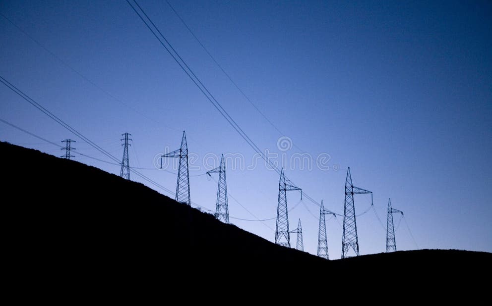 Electricity pylons stock photo. Image of energy, chain - 13538642