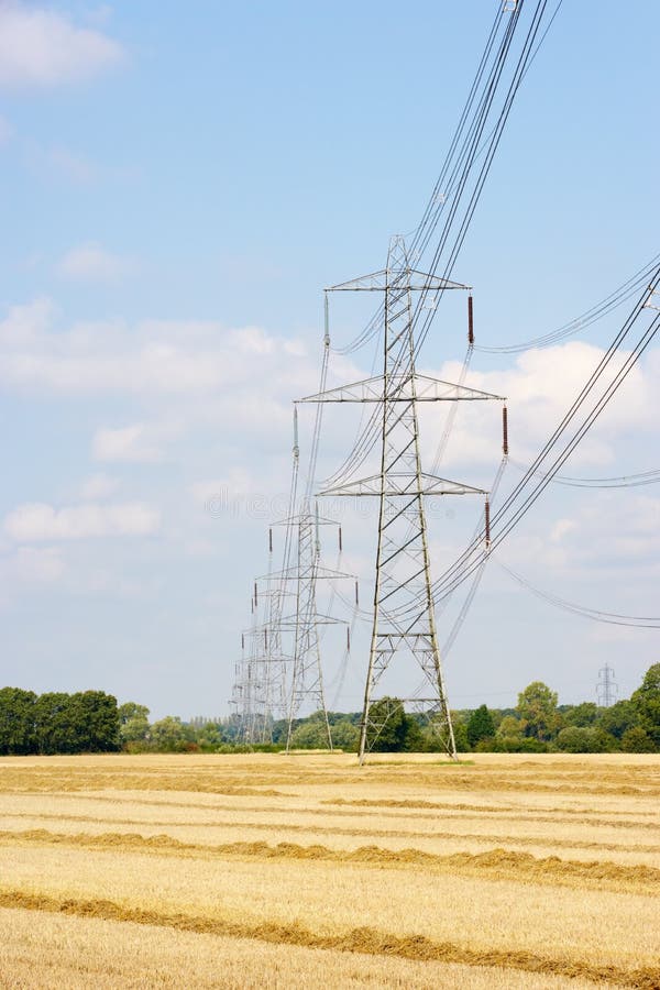 Electricity pylons stock photo. Image of countryside - 22001406