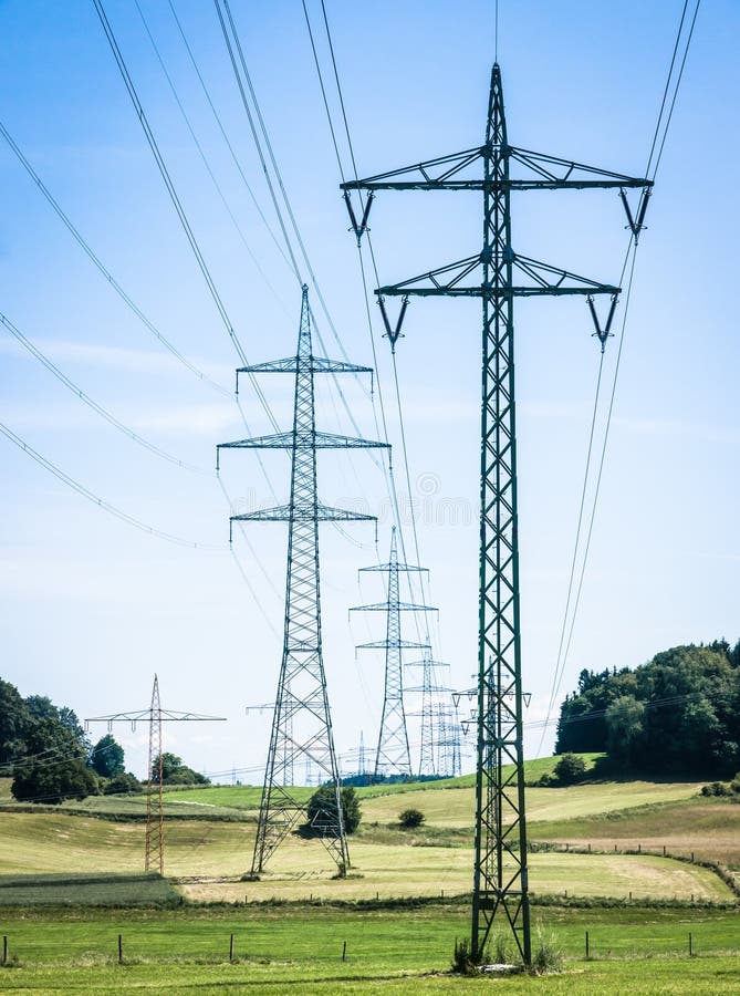 Electricity pylons stock photo. Image of energy, generation - 28350948