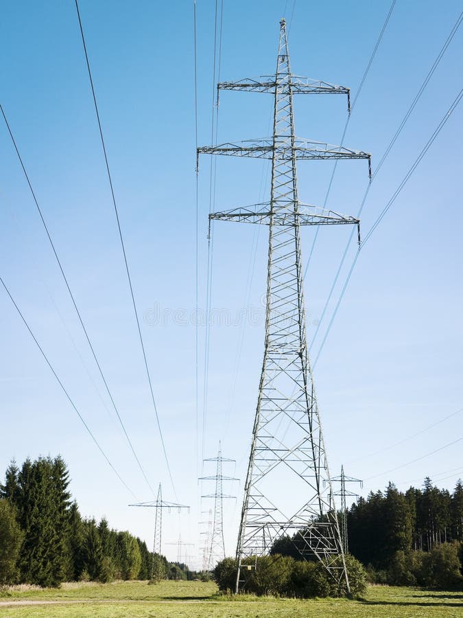 Electricity pylons stock image. Image of iron, steel - 35230415