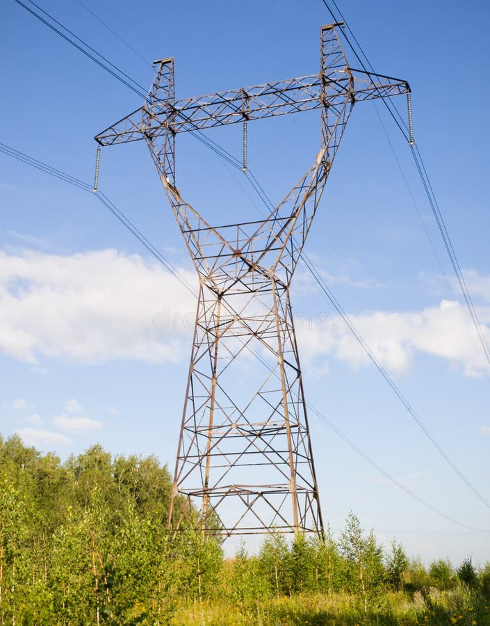 Electricity Pylons and Lines. Stock Image - Image of structure, cable ...