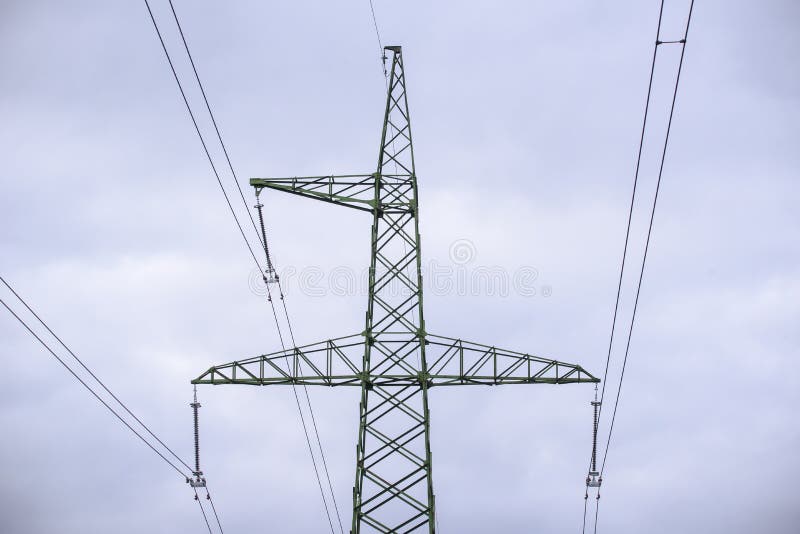 Pylons Steel Support. Support Poles for Walls and Buildings. Stock ...