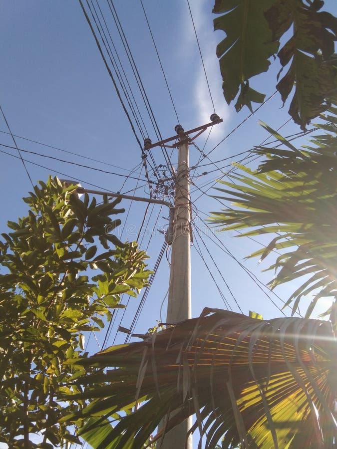 Electricity in Rural Areas with Lots of Wires Stock Image - Image of ...
